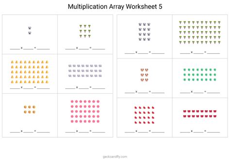 20 Free Printable Multiplication 1 12 Worksheets With Arrays And Tables