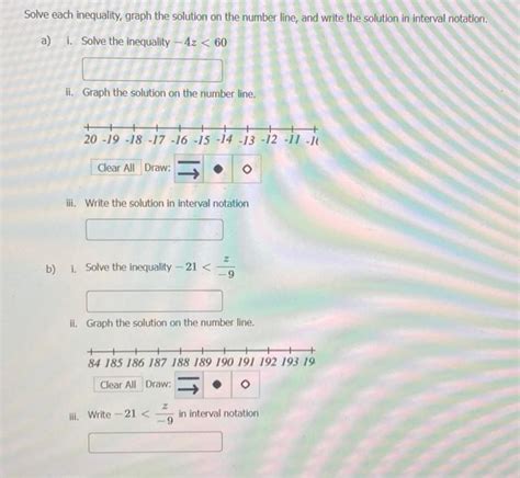 Solved Solve Each Inequality Graph The Solution On The