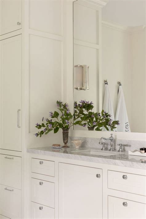 West University — Paloma Contreras Design White Cabinet Master Bath