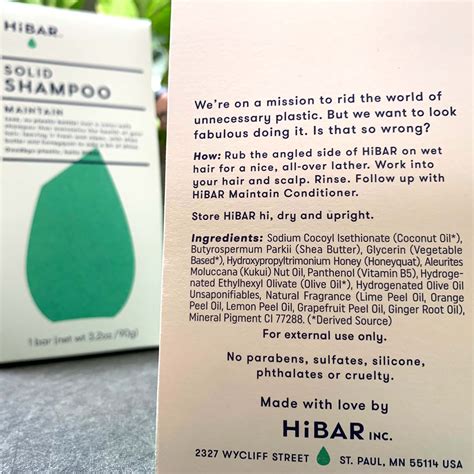 Hibar™ Shampoo And Conditioner Bars Maintain Whats Good