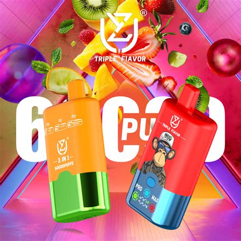 Waspe 60000 60k Puffs 3 In 1 Smaken Nieuwste Originele Oplaadbare Led