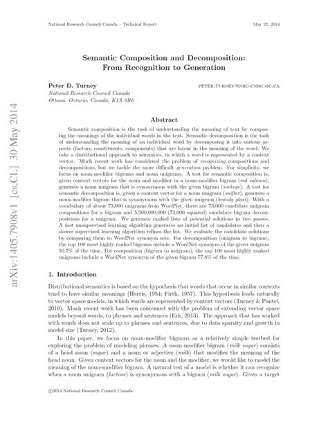 Semantic Composition And Decomposition From Recognition To Generation Deepai