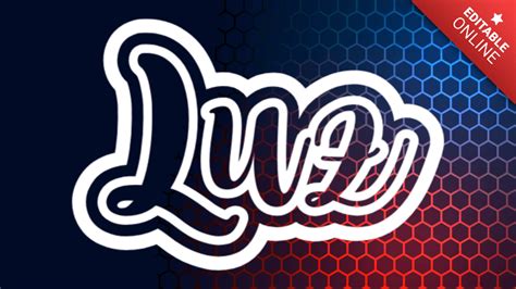 Luz Cursive Style With White Outlines Text Effect Generator