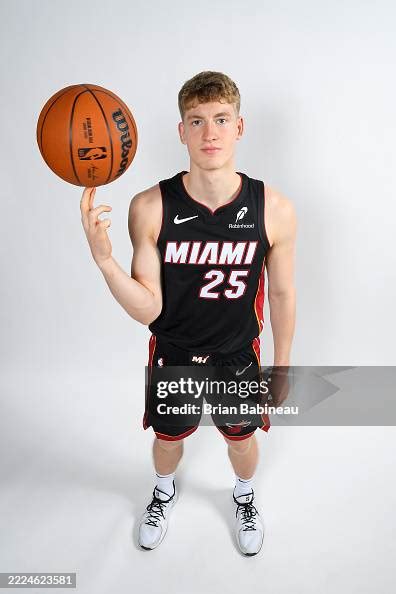Kasparas Jakucionis Of The Miami Heat Poses For A Portrait During The