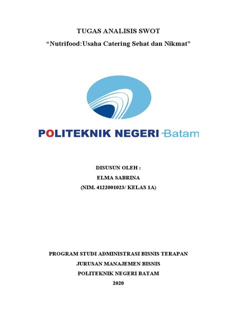 Analisis Swot Usaha Catering Sehat Nutrifood Pdf
