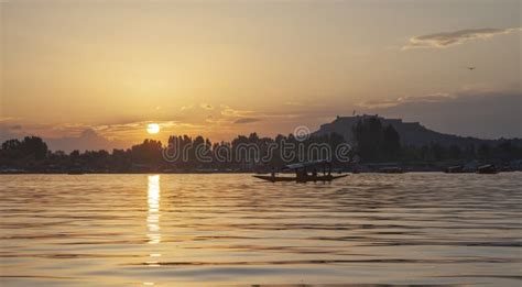 Amazing Sunset At Dal Lake Kashmir India Stock Image Image Of Asia