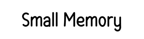 Small Memory Font Download For Free
