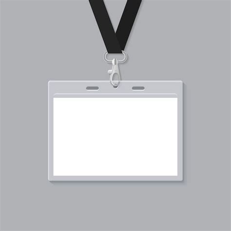 Blank Id Card Template Premium Vector Id Card Template Blank Id