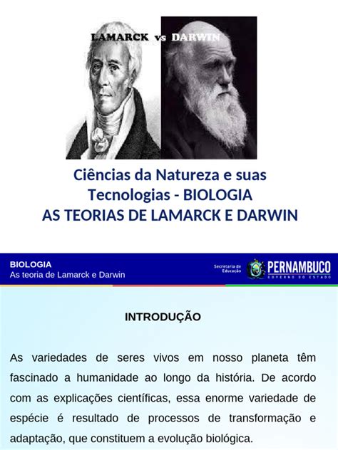 As Teorias De Lamarck E Darwin Pdf