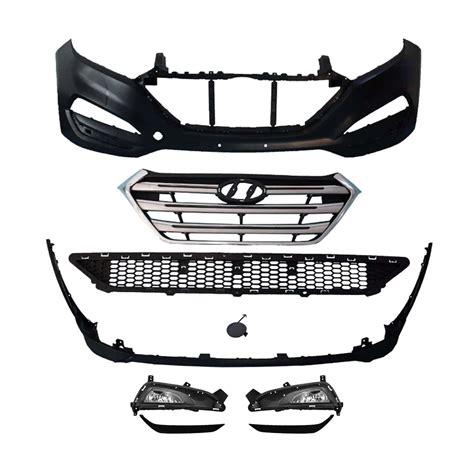 For 16 17 18 Hyundai Tucson New Complete Front Bumper Kit W Grille