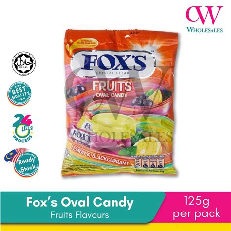 Foxs Candy Crystal Clear Candy 180g Berries Flavor Fruity Mints Flavors Fruits Coffee Flavours