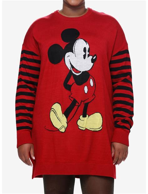 Disney Mickey Mouse Stripe Sweater Dress Plus Size Hot Topic