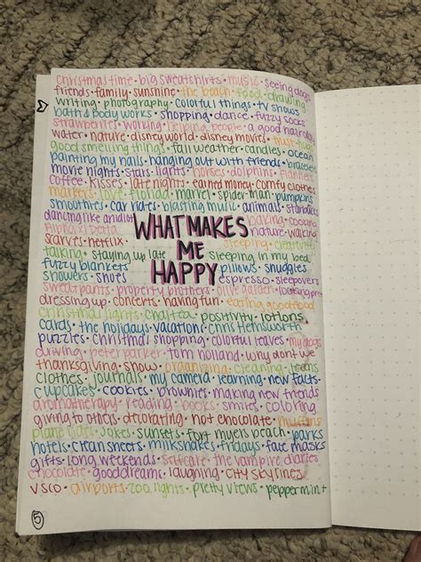 What Makes Me Happy Bullet Journal Artofit