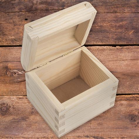 Plain Blank Wooden Small Storage Cube Box With Lid Trinket Etsy Uk