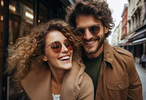 Premium Ai Image Young Man Woman Hugging Laughing Carrying By Arm