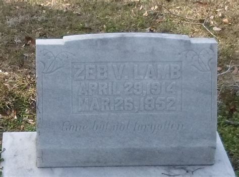 Zeb Vance Lamb 1914 1952 Mémorial Find A Grave