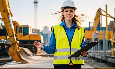 Engineer Person Industry Safety Woman Female Portrait Adult Employee