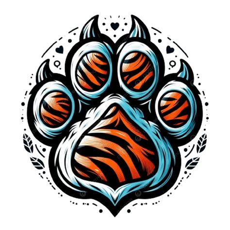 Tiger Paw With Claws Logo