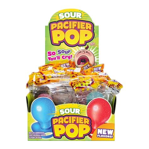 Flix Candy Sour Pacifier Lollipops 12 Count 08oz Goodie Bags
