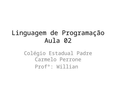Pptx Linguagem De Programação Aula 02 Dokumentips