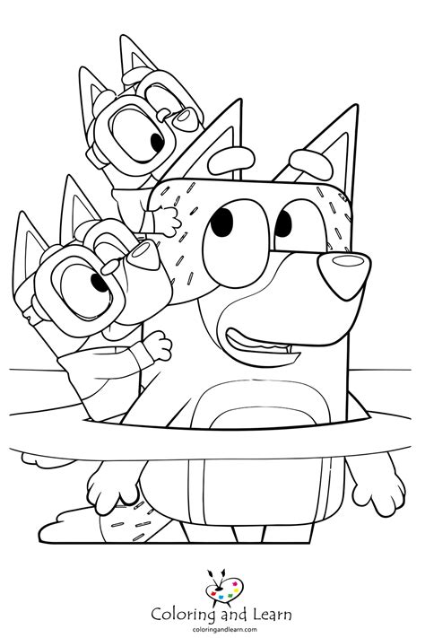 Bluey Characters Coloring Pages Printable Free Templates