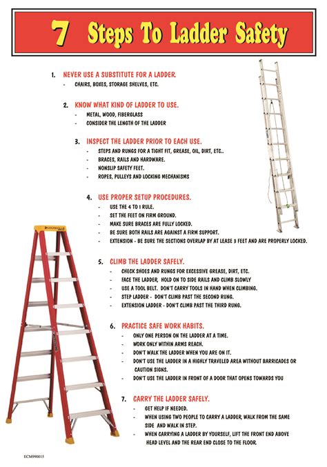 Osha Ladder Safety Fact Sheet