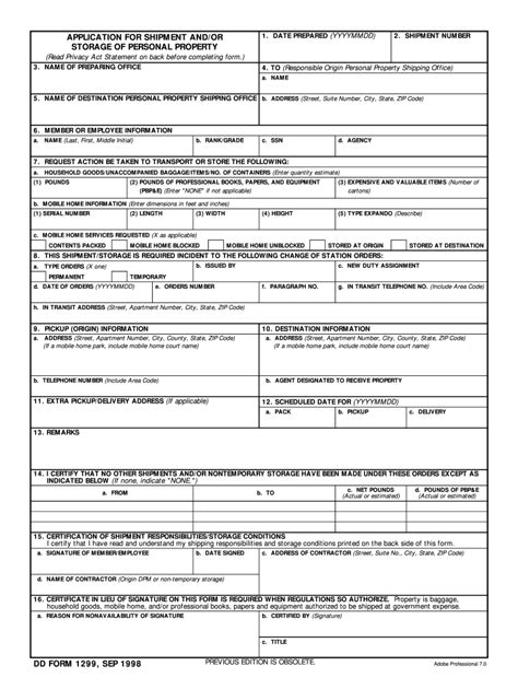 Dd 1299 Form Fill Online Printable Fillable Blank Pdffiller