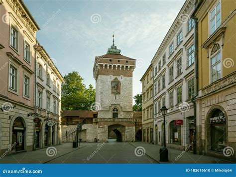 St Florian`s Gate In Old Town Of Krakow City Editorial Image Image