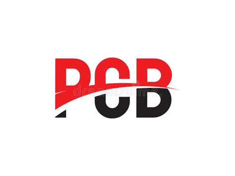 Pcb Letter Initial Logo Design Vector Illustration Stock Vector