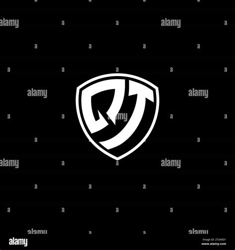 Qt Logo Monogram Emblem Style With Shield Shape Design Template Ideas Stock Vector Image And Art