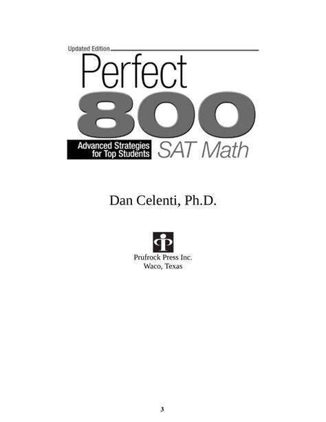 Perfect 800 Sat Math E Books Max30