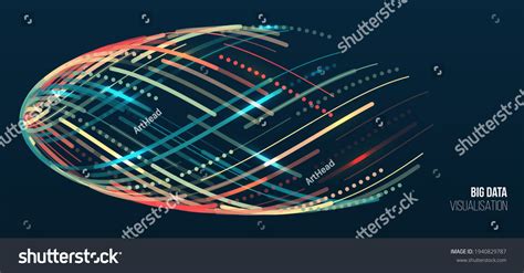 Big Data Visualization Algorithms Computer Technology Stock Vector