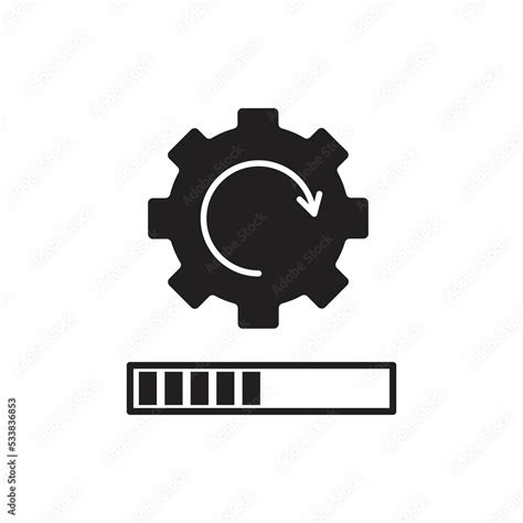 Update System Progress Loading Process Upgrade Application Icon Concept Isolated On White