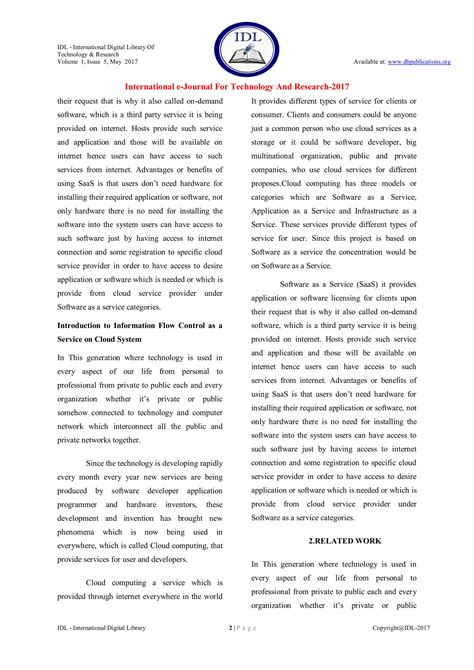 Information Flow Control As A Service On Cloud System Pdf