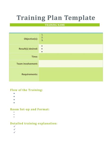 Training Schedule Template Excel