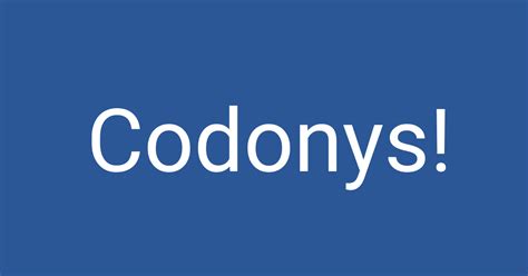 Codonys Pccd