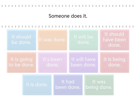 Passive Voice Tenses Ing Passive Sentence Find The Match
