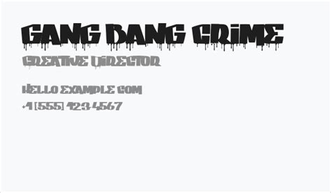 Gang Bang Crime Font Free Download Ttf Otf