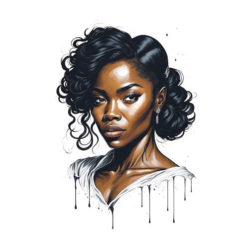 Premium Ai Image A Beautiful Black Woman In Retro Advertisement Style