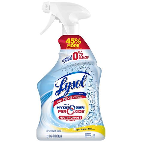 Lysol Bleach Free Hydrogen Peroxide Multi Purpose Cleaner Spray Citrus