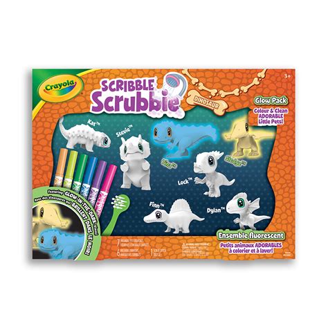 Scribble Scrubbie Dinosaur 7 Pieces Arts And Crafts