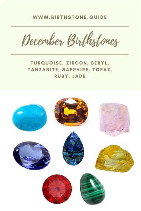 December Birthstones Turquoise Zircon Tanzanite