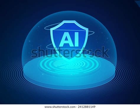 Artificial Intelligence Data Protection Theft Shield Stock Vector Royalty Free 2412881149