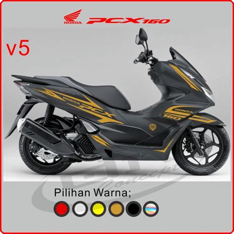 Cutting Stiker Honda Pcx 160 Variasi V5 Motor Modip 2021 2022 2023 2024 Lazada Indonesia