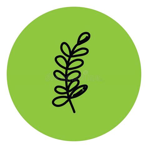 Spring Plant With Tiny Leaves Icon Stock Vector Illustration Of Romantic Cute 259786846