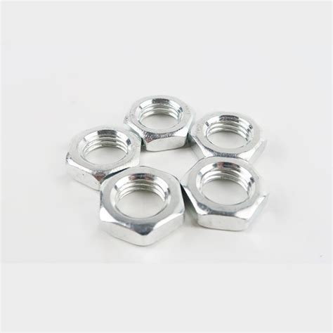 M8 M10 M12 M14 M16 Half Fine Hex Nuts Thin Lock Hexagon Nut Zinc Galvanized Ebay