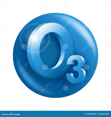 Ozone O3 3d Icon Greenhouse Gas Pictogram Vector Illustration