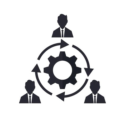 Premium Vector Teamwork Management Icon Business Project Management Team Affiliate Icon
