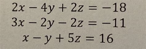 Solved Solve The System Of Linear Equationssolve The System