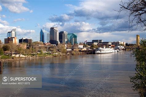 Downtown Sacramento California Skyline From River Walk Park Superstock